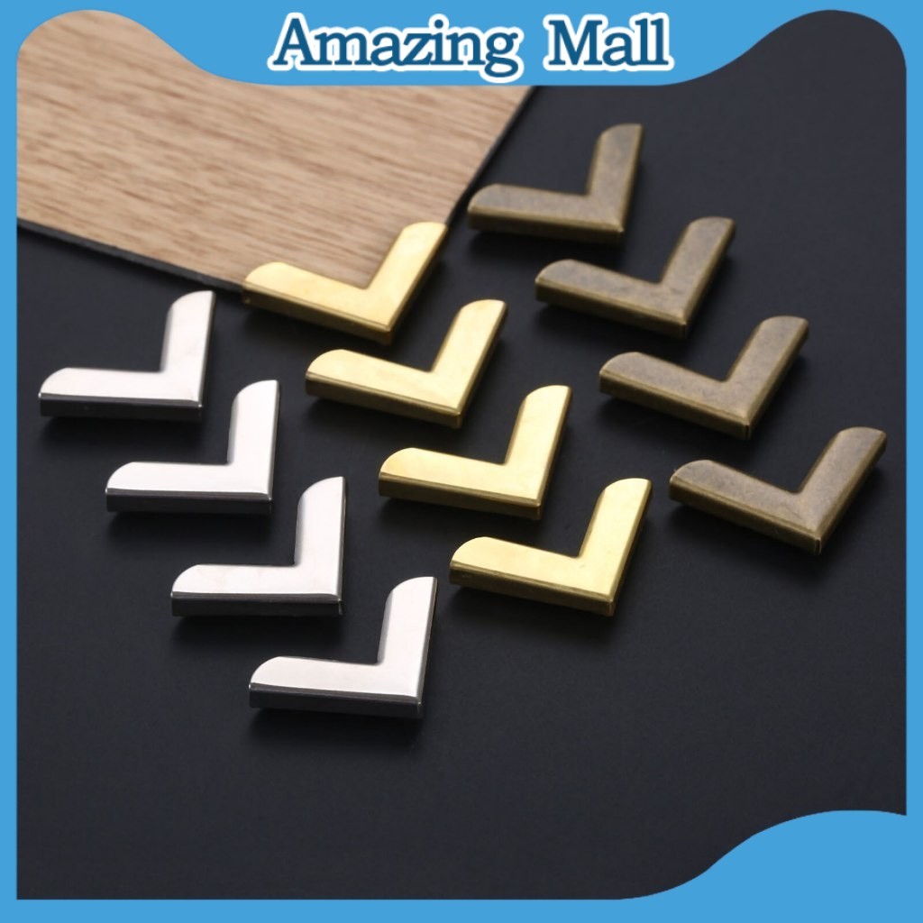 100pcs Metal Corner Brackets Metal Corner Protectors Decorative Corner ...