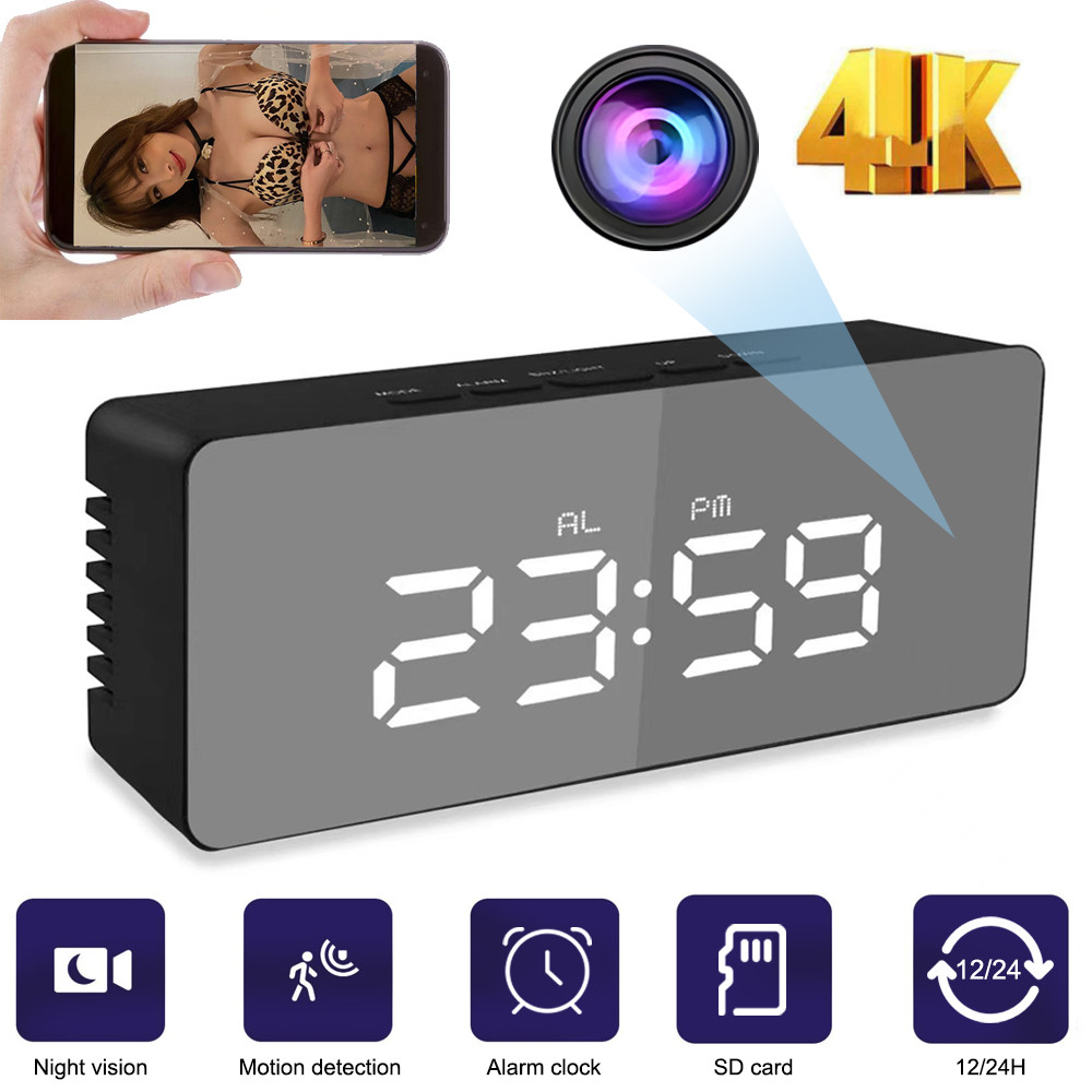 4k High-Definition Clock, Wireless Camera, Wifi, Mini Camera, Motion ...
