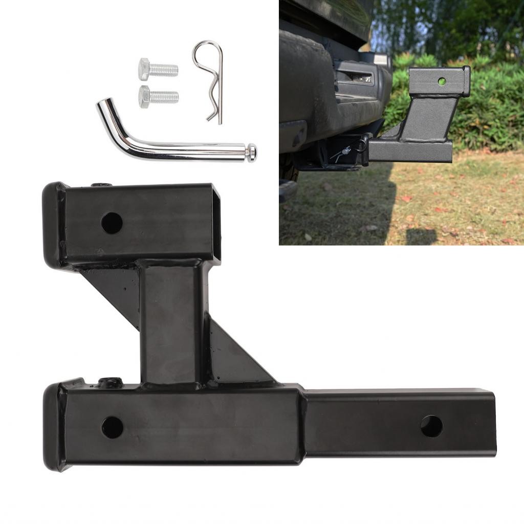 Mingxiu Trailer Hitch Riser Steel 9.65in Extension Extender Adapter ...
