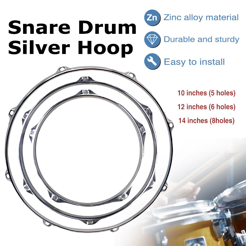Snare Drum Rim Hoop Metal Ring Accessories8 Hole 14" Dia Lower Circle ...
