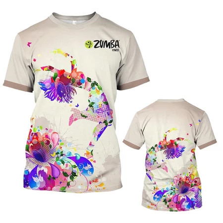 Zumba Drifit Shirt 2025 Rainbow Fitness Black Printed T-shirt T-shirt ...
