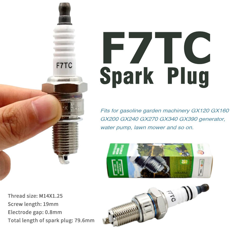 F7TC spark plug fit for various strimmer chainsaw lawnmower engine generator | Shopee Philippines