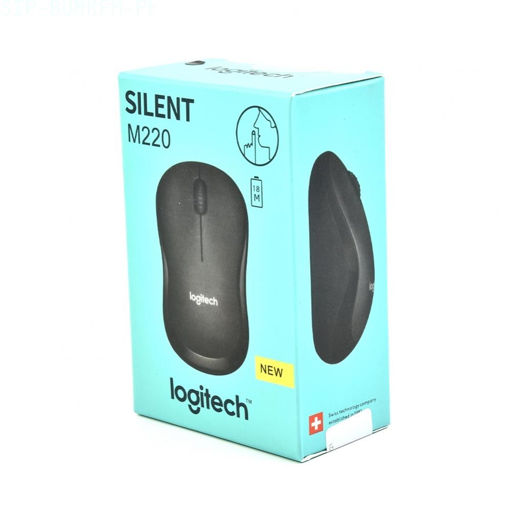 Professional Logitech M220 Silent Wireless Optical Mouse Black Color ...