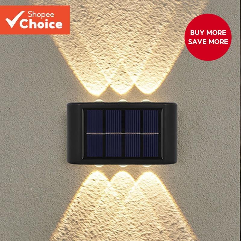 6LED solar light emitting wall light outdoor waterproof garden ...