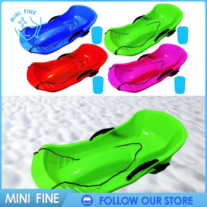 [ Toboggan Snow Sled Grass Sled with Seat Cushion Heavy Duty for 2 ...