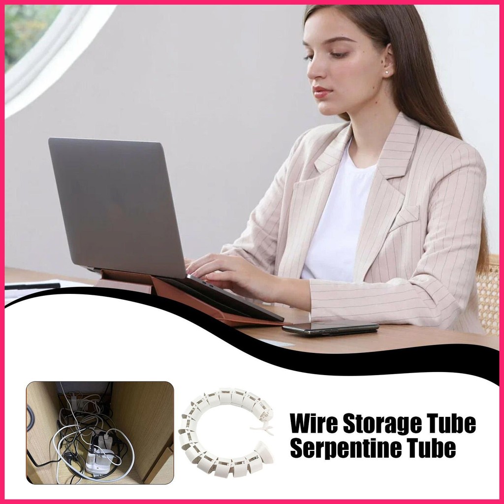 Cable Tube Computer Wire Cover Hider Cord Protector Snake-Shaped Wire ...