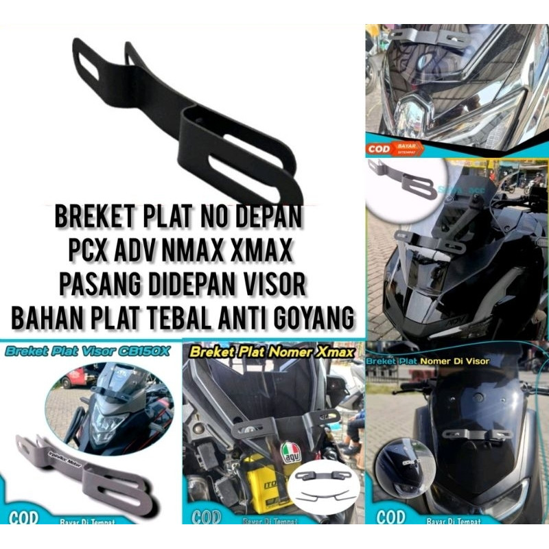 Honda PCX ADV 150 160 XMAX NMAX LEXI front number plate holder bracket ...