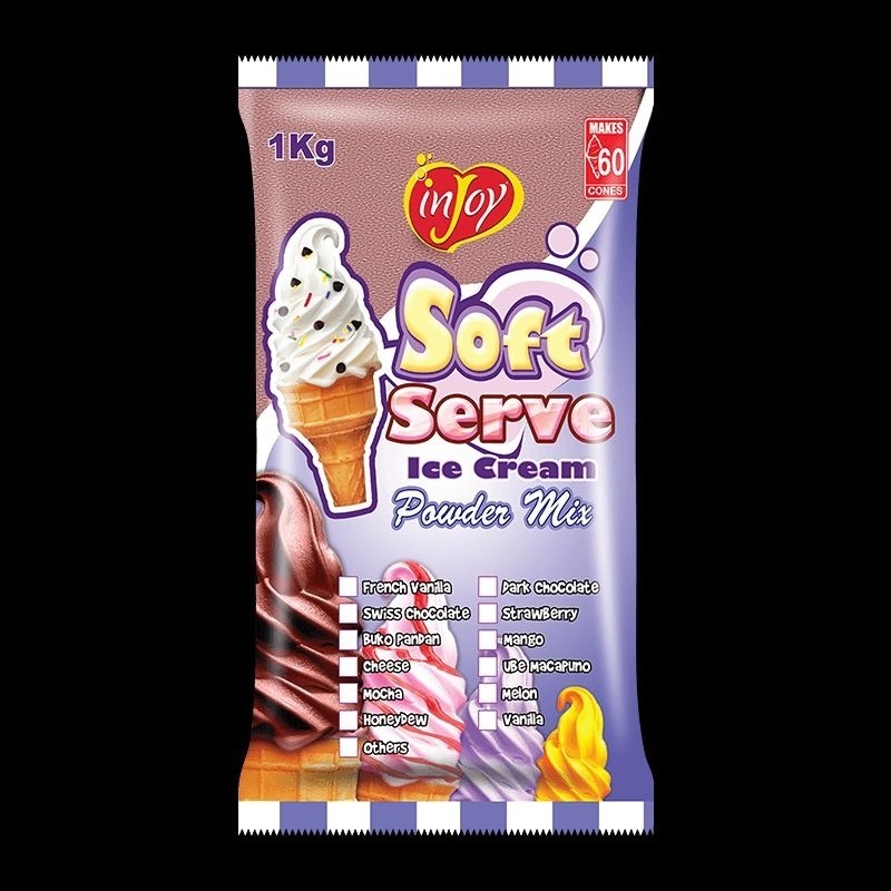 inJoy Soft Serve Powder Mix 1kg (Swiss CHoco or Vanilla Flavor ...