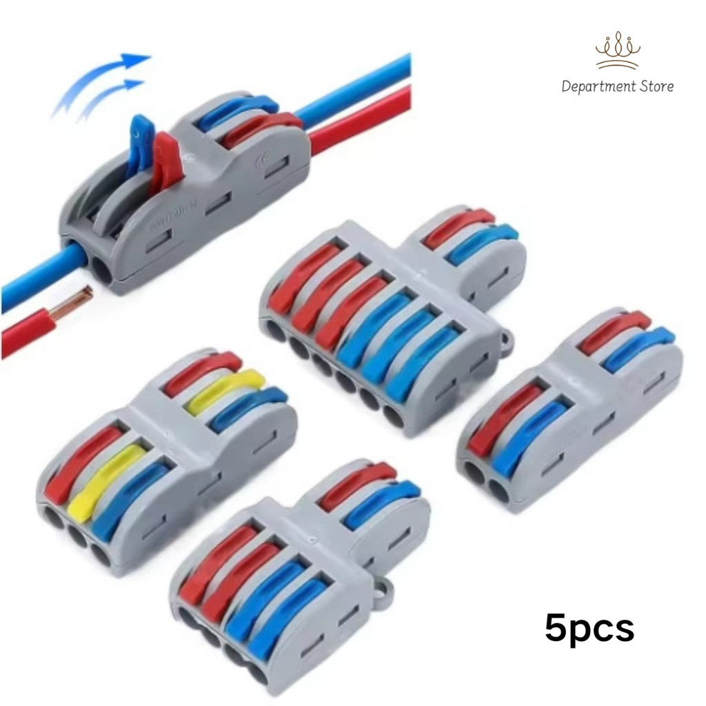 5pcs Mix 2 Conductor Fast Wire Connector Push-in Electrical Terminal ...