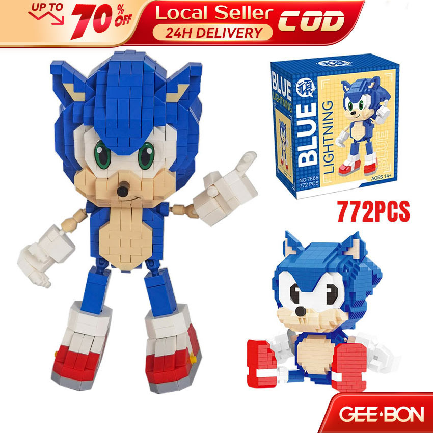 GEEBON Mini Blocks Cartoon Building Bricks Sonic Hedgehog Collection Figure Toys | Shopee ...