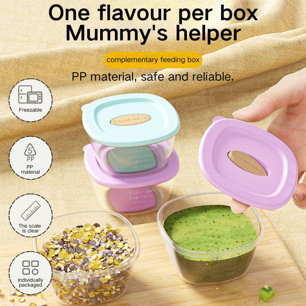 Food Grade Baby Food Box Baby Food Freezer Storage Container BPA Free ...