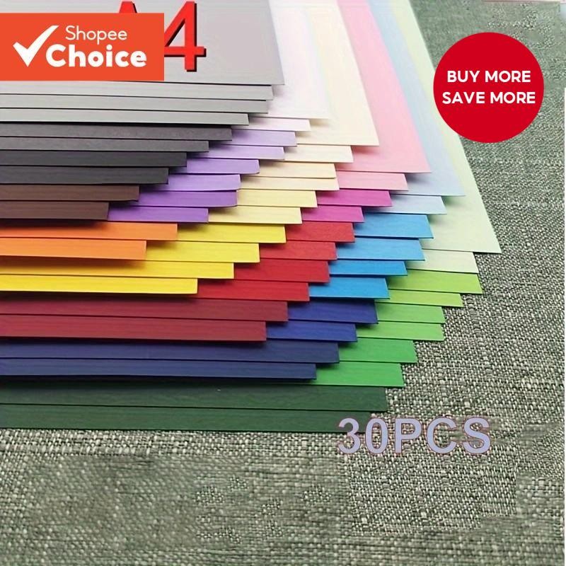 A4 Cardstock 30 sheets Colored Cardstock Assorted 30Colors, 230 gsm ...