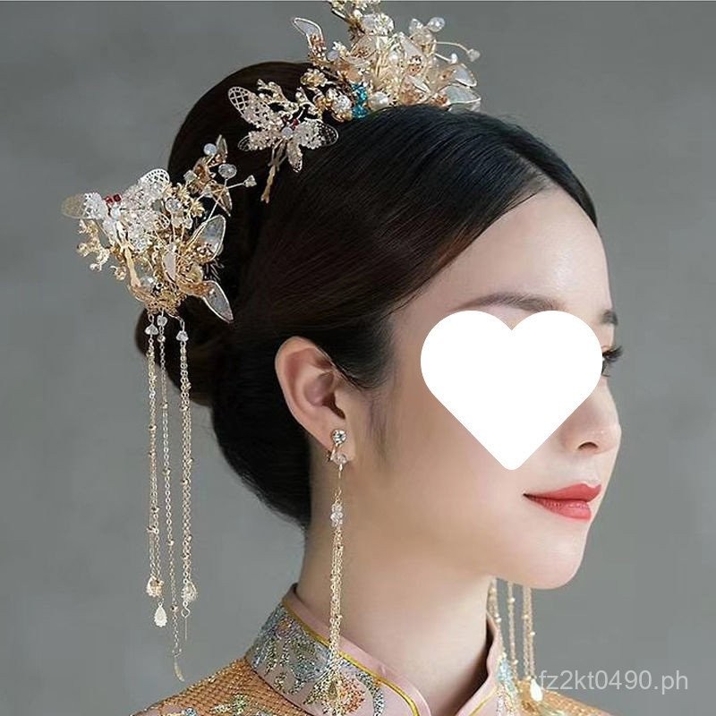 Headpiece Xiuhe Suit Elegant Bride New Simple New Queen Long Tassel ...