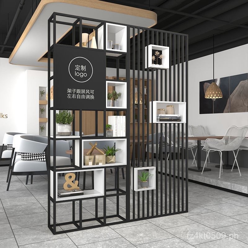 ll Screen Partition Cabinet Double-Sided Tall Company Display Iron Art ...