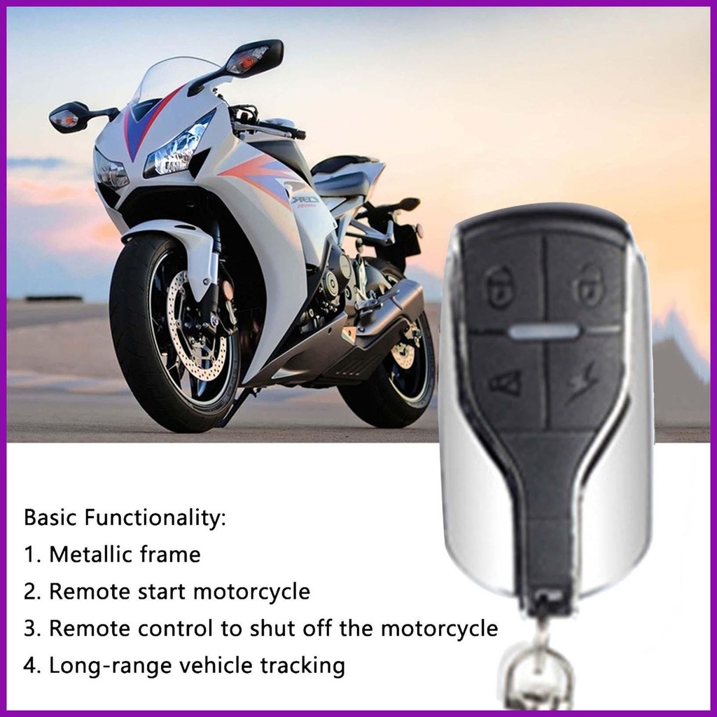 Motorcycle Alarm Waterproof Remote Control Motorcycle Anti-Theft Warner ...