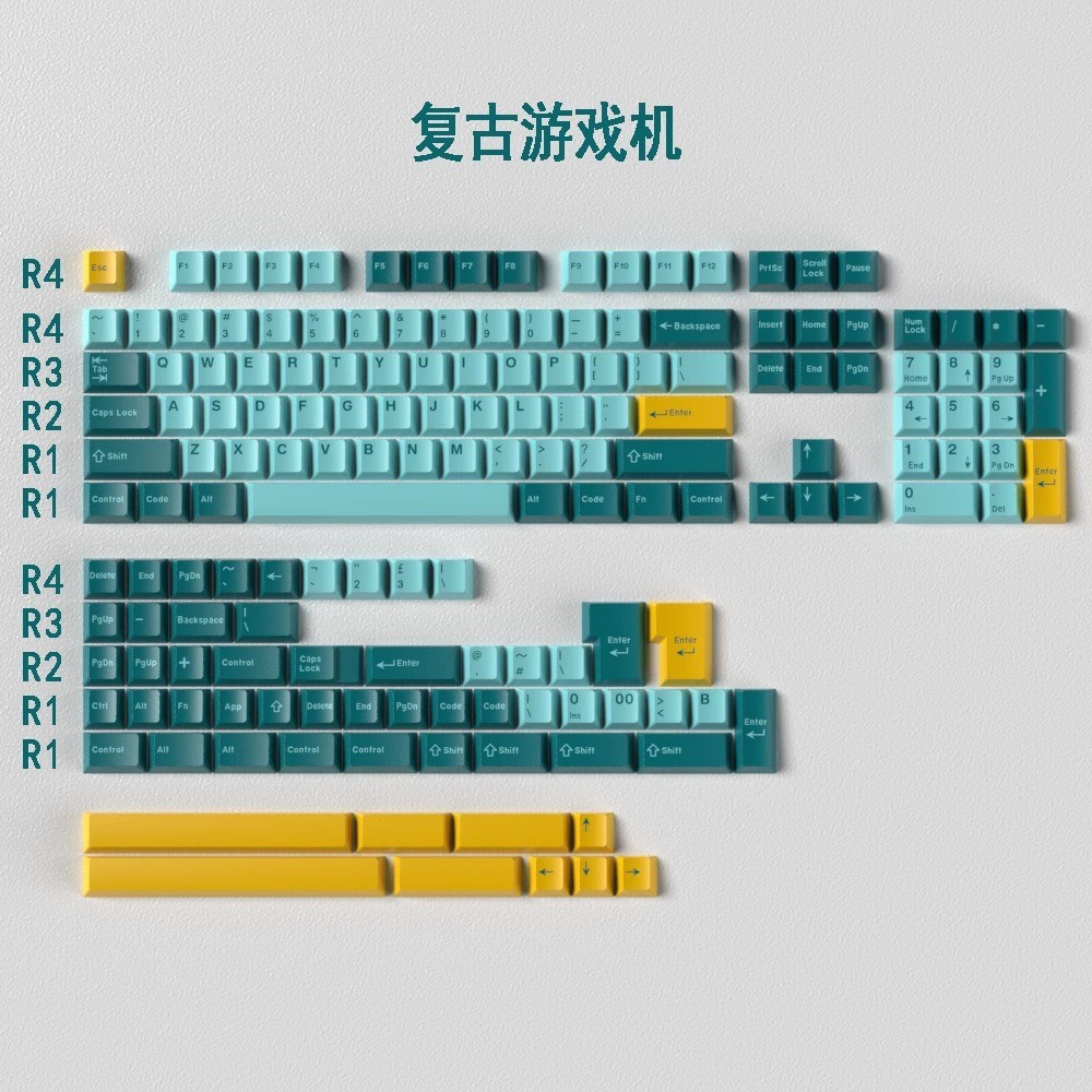 GMK Retrocast 162 Keys ABS Double Shot Keycaps set for Mechanical ...