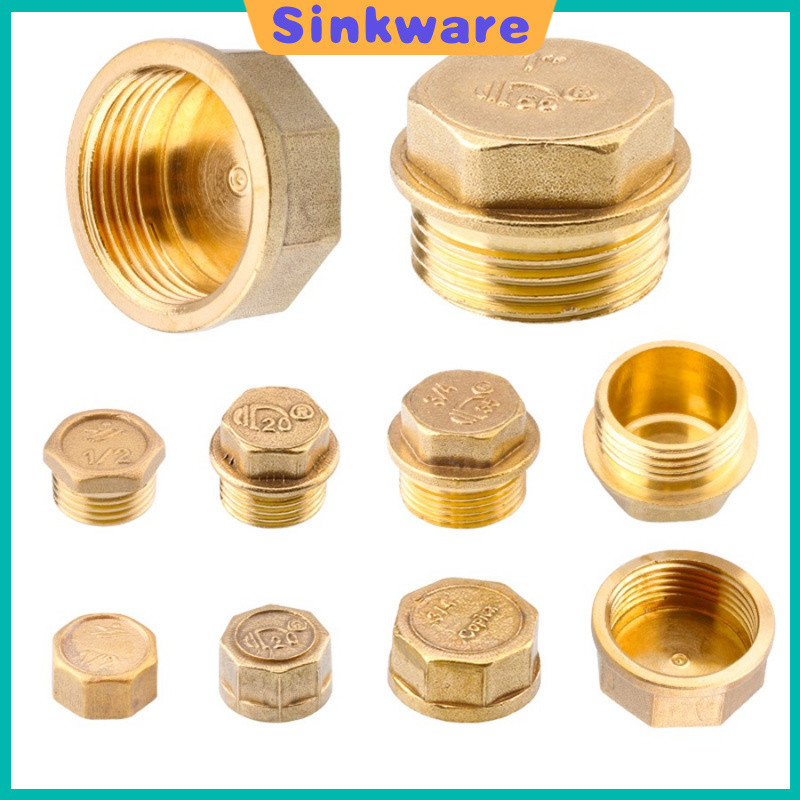 【YHD】G1"1/4"1/8"3/8"1/2"3/4"G2" BSP Female Threaded Brass Pipe Hex Head ...