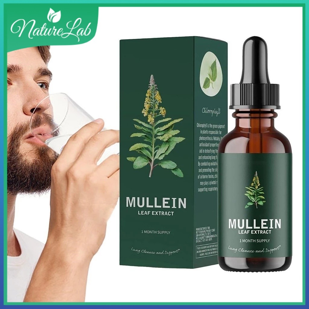 60ML Original Mullein Leaf Extract Drops Food Supplement Green Liquid ...
