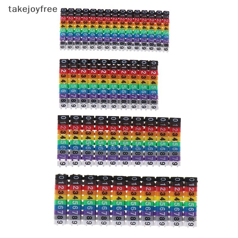 [takejoyfree] Cable Markers Colourful C-Type Marker Number Tag Label ...