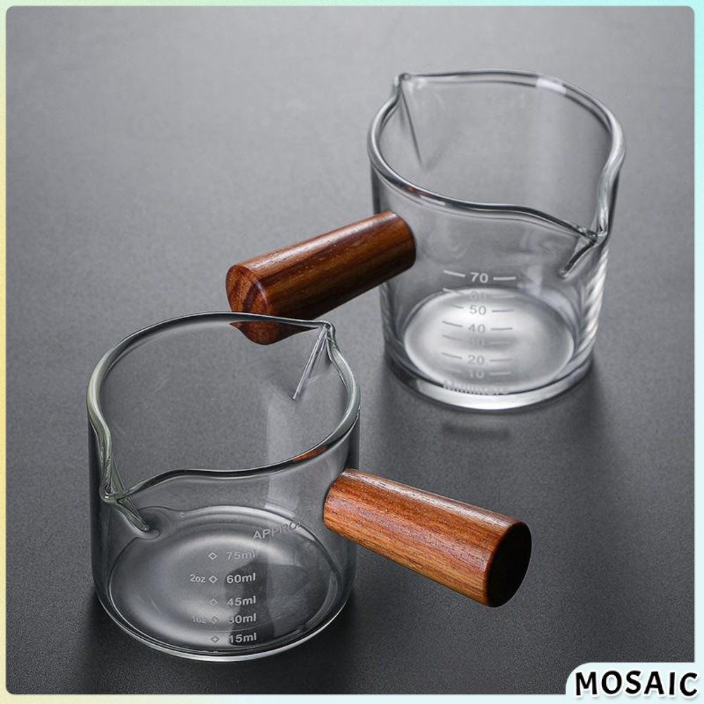 Espresso Cup 70/75ml Glass Measuring Cup Double Mouth Coffee Shot Glass ...