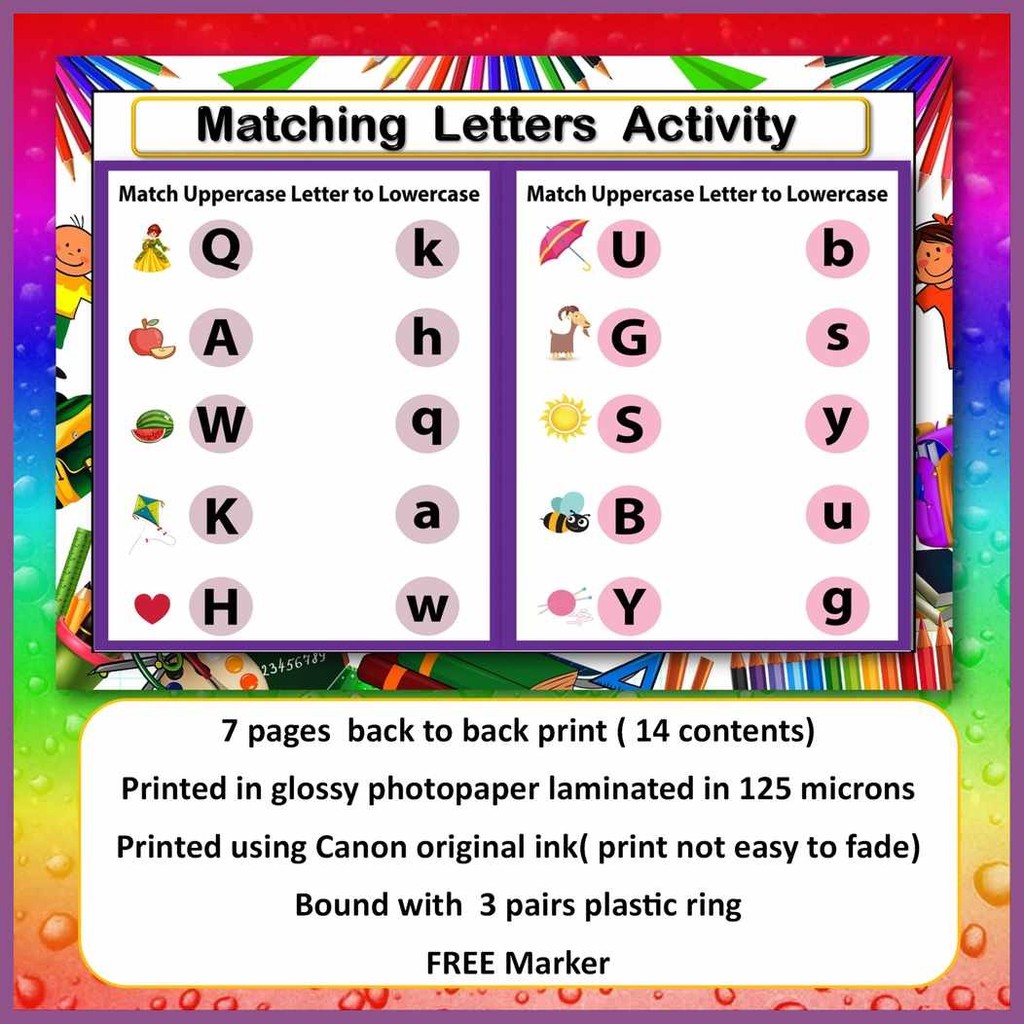 Educational;P'chart)Bl[activity;a&alphabet`p&matching`o&letter`T ...