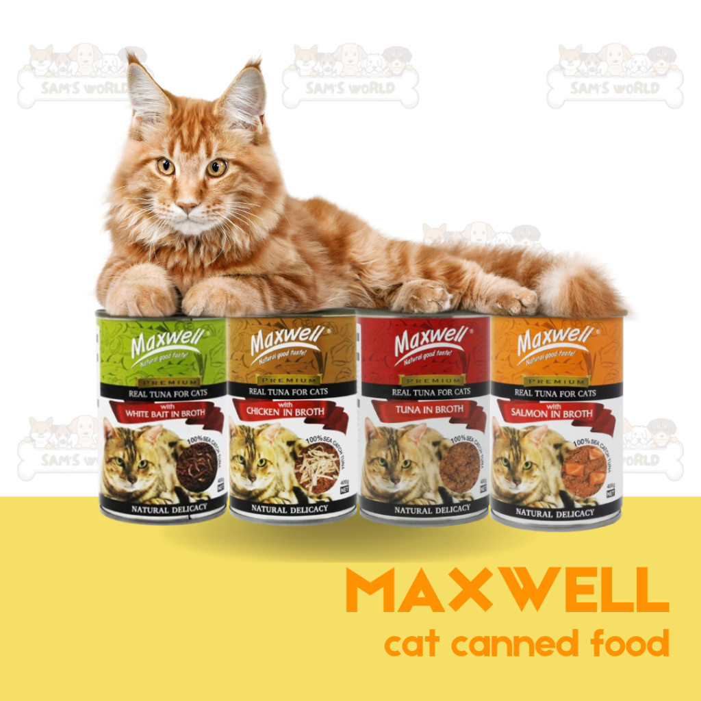 Maxwell Premium Real Tuna Canned Cat Food 400g | Shopee Philippines