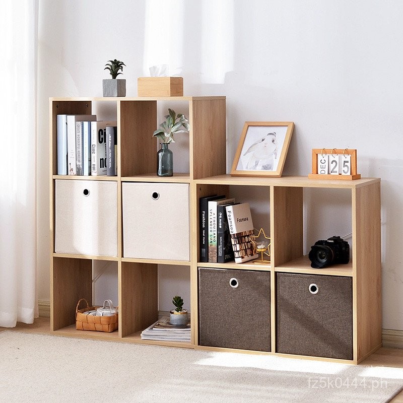 Modern Minimalist Storage Rack with Free Grid Cabinet Bookshelf Valley ...
