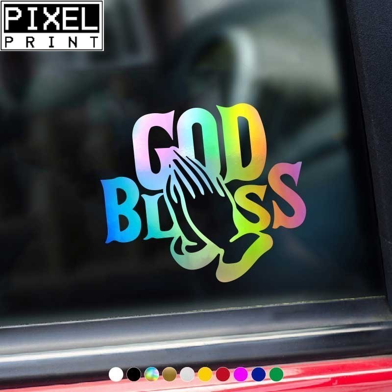 God Bless Sticker For Car Stickers And Decals Waterproof Car ...