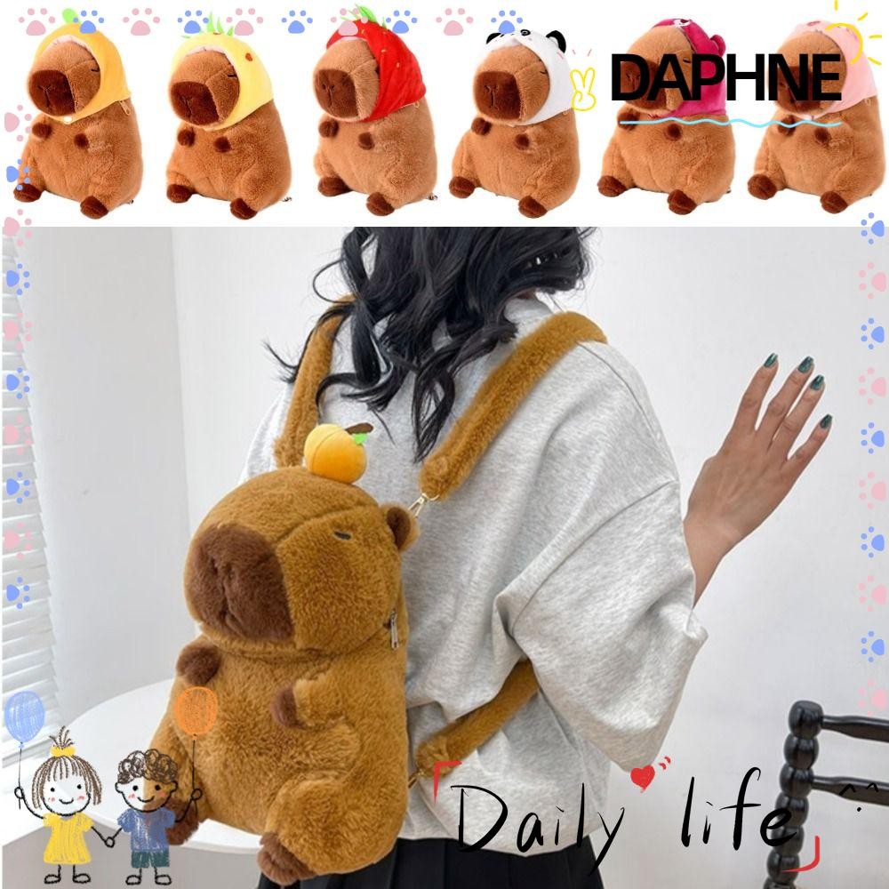 DAPHNE Capybara Backpack, Funny Cartoon Plush Backpack, Cute Capybara ...