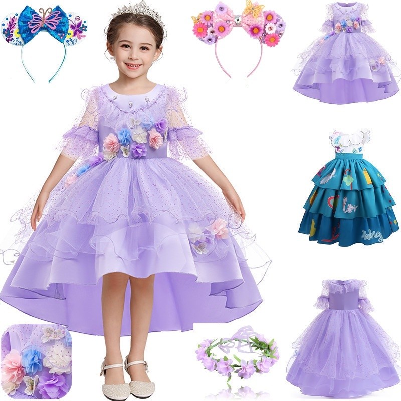 New Elegant Encanto Girls Princess Dresses for Girls Carnival Birthday ...