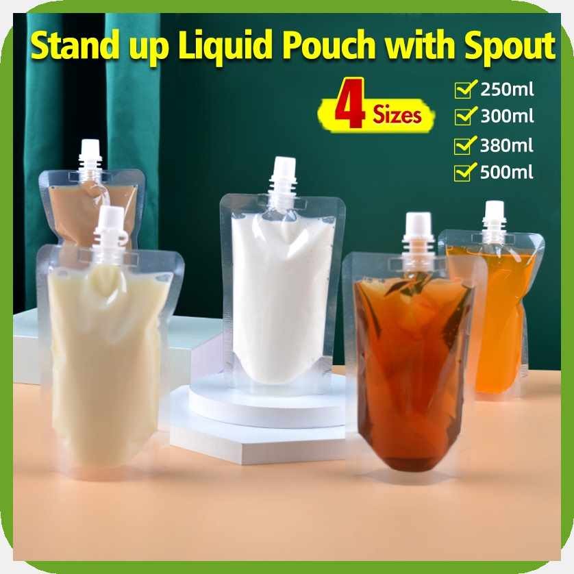 100pcs;Cu-Liquid.ls}Drink)o>Juice)m>Milk)tz>Coffee)tT>Stand)GA>Up)Qq>Pouch Packaging 250ml 300ml ...