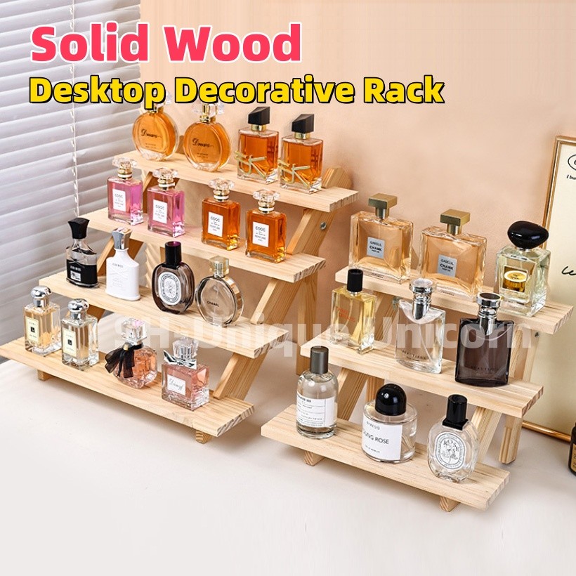 3/4 Layer Wood Ladder Rack Desktop Storage Rack Earring Display Stand ...