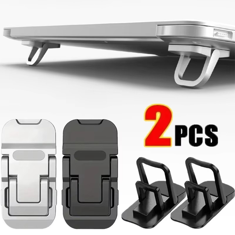2pcs/set Adjustable Folding Laptop Stand Mini Legs Ultra-thin Portable ...