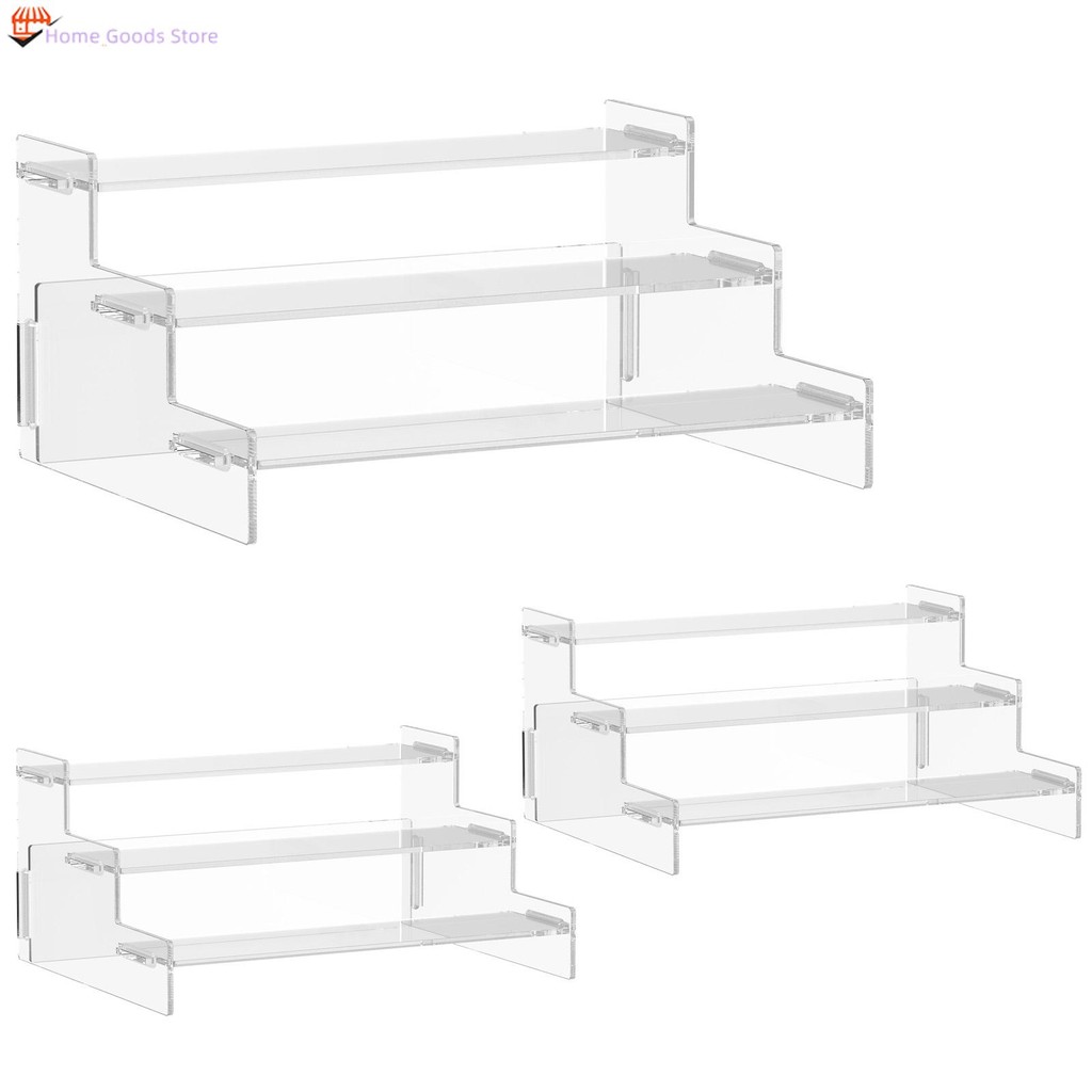 3Pcs Figurines Display Stand 3 Tier Acrylic Display Stand Clear ...