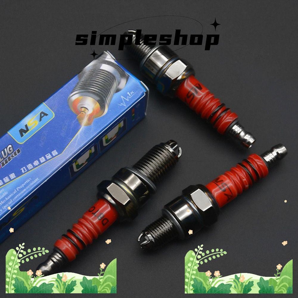 SIMPLESHOP Racing Sparking Plug, 3 Triple Electrode Metal Motorcycle ...