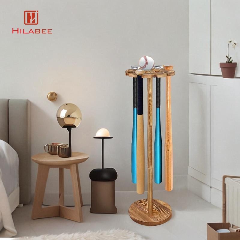 HILABEE Baseball Bat Holder Storage Equipment Home Decor Floor Standing ...