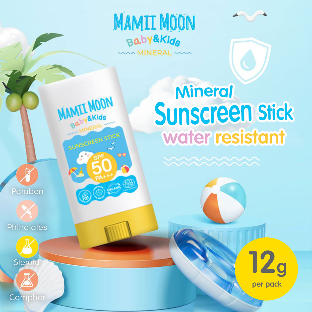Mamii Moon Mineral Sunscreen Stick SPF 50 PA+++ Organic, Water ...