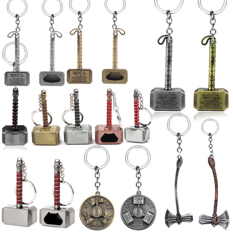 Marvel The Avengers Thor Hammer Axe Keychain Bottle Opener Alloy Key ...
