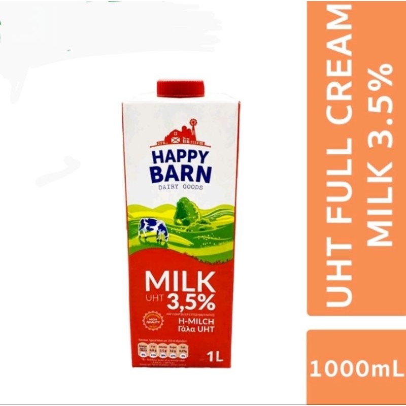 Happy Barn UHT Full Cream Milk 1L/ Whole Milk | Shopee Philippines