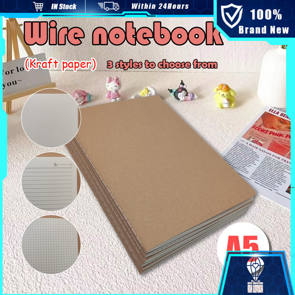 10PCS/SET A5 Notebook 72 Pages Graphing Notebook Line/Grid/Blank School ...