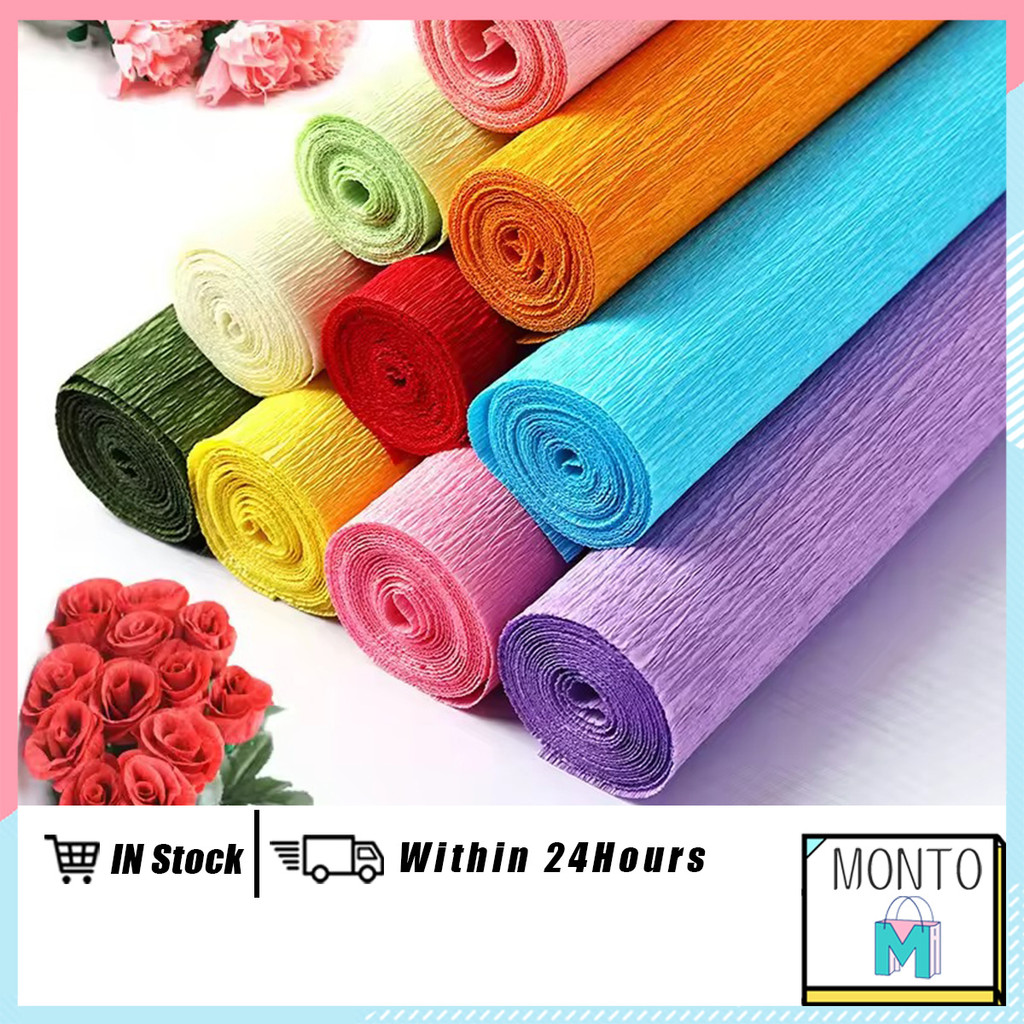 Crepe Paper Pastel Color Wrapped Flower Gift Decoration Holiday ...