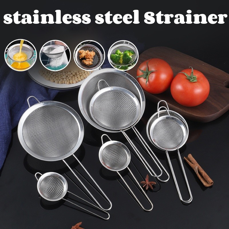 Stainless Steel Strainer Multifunction Mesh Spoon Sifter Sieve ...
