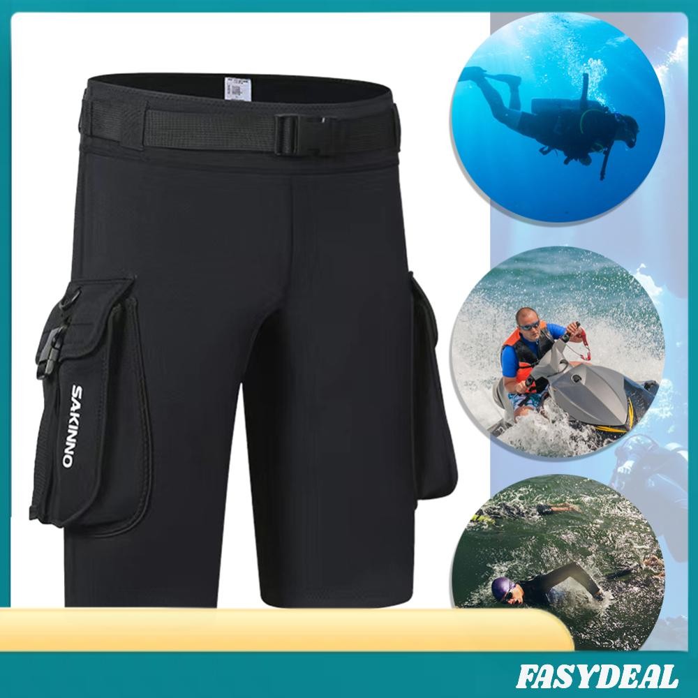 [fasydeal.ph] 3mm Neoprene Wetsuit Tech Shorts Keep Warm Unisex Wetsuit ...
