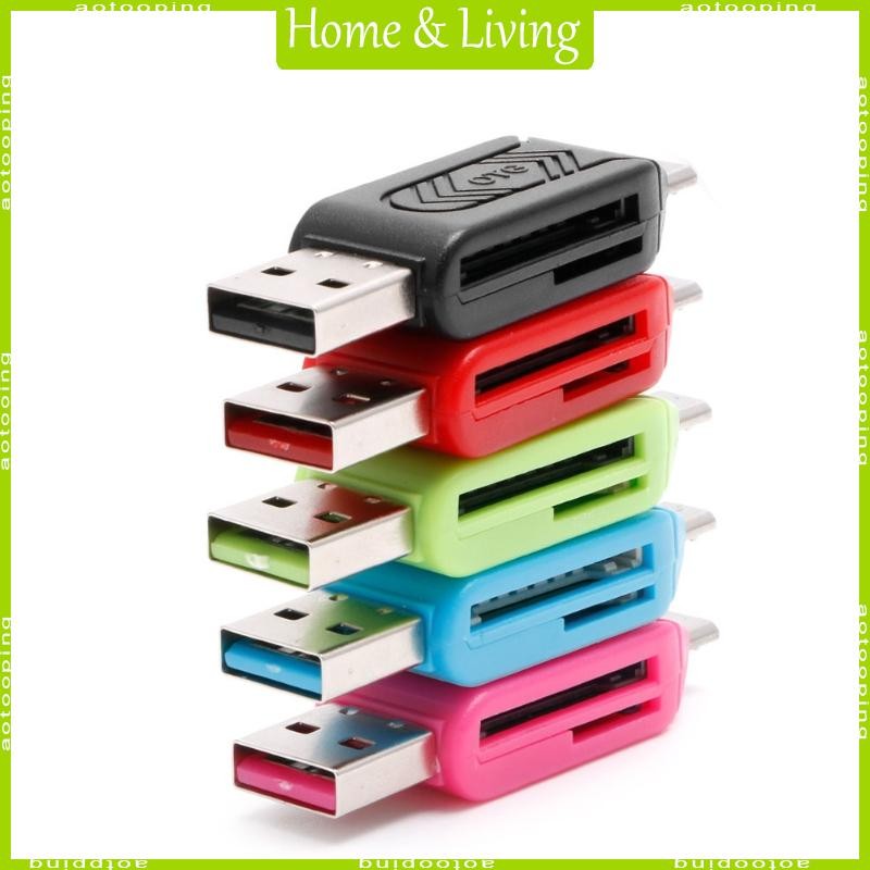 AOTOO Mini USB 2 0 SD Card Reader Adapter Flash Drive for Tablets ...