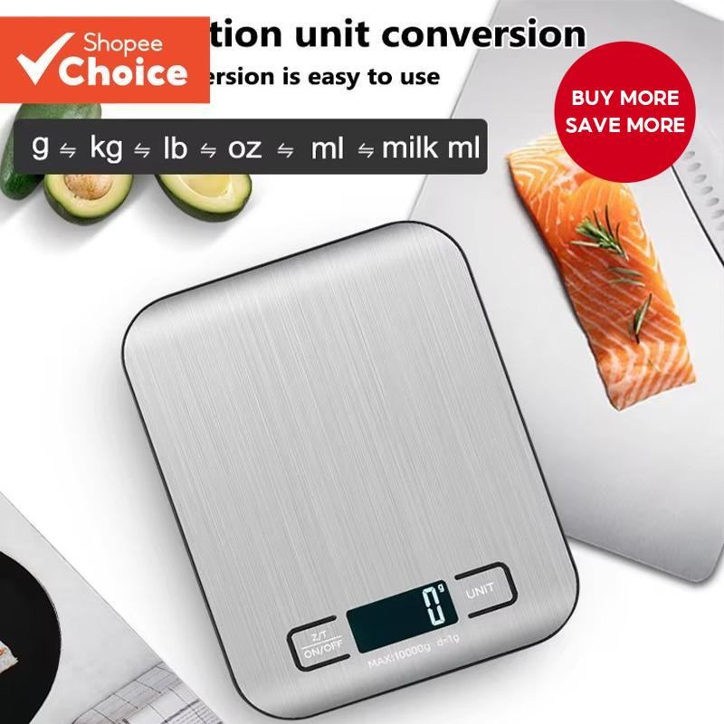 Kitchen Stainless Steel Scales Accurate Digital Scale 10kgX1g Measuring ...