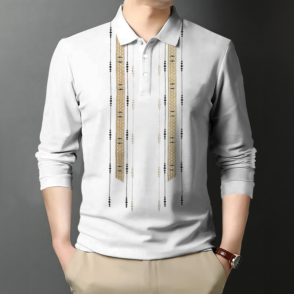 White Polo Shirt For Men Asean Attire For Men Polo Shirts Dry Fit T ...
