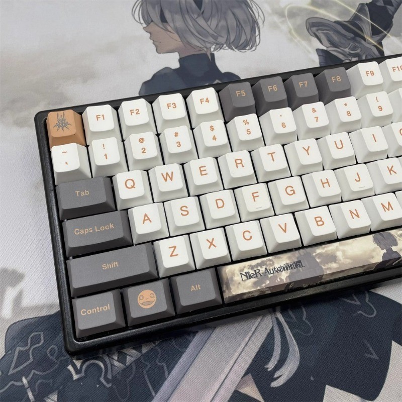 NieR:Automata 2B Keycap 128 Keys Cherry Profile PBT Dye Sublimation ...