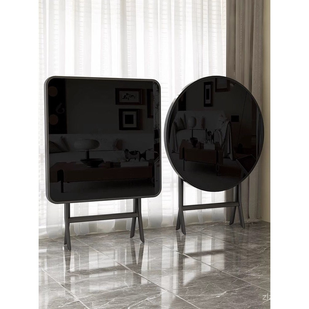 Dining Table Tempered Glass Foldable Round Table Dining Table Small ...
