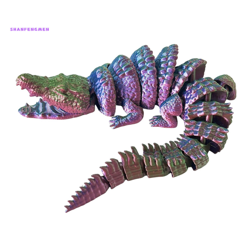 SFH- Realistic Crocodile Figurine Crocodile Decoration Articulated ...