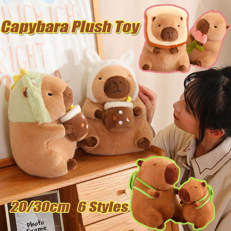 Capybara Plush Doll Toy Animal Plushie 30cm Stuffed Soft Toy Anak ...